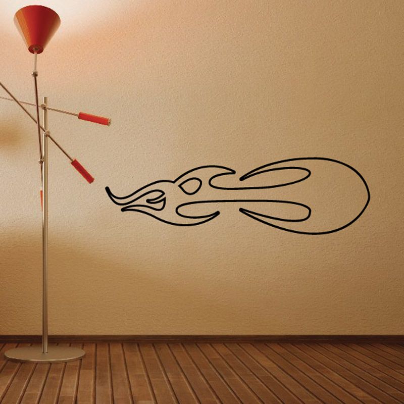 Fireball Twisted Ghost Flames Car Decal - Vinyl Decal - Wall Decal - C ...