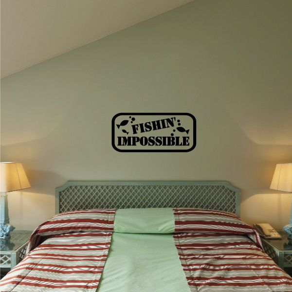 Fishin Impossible Bumper Sticker - Vinyl Decal - Car Decal - 157 ...