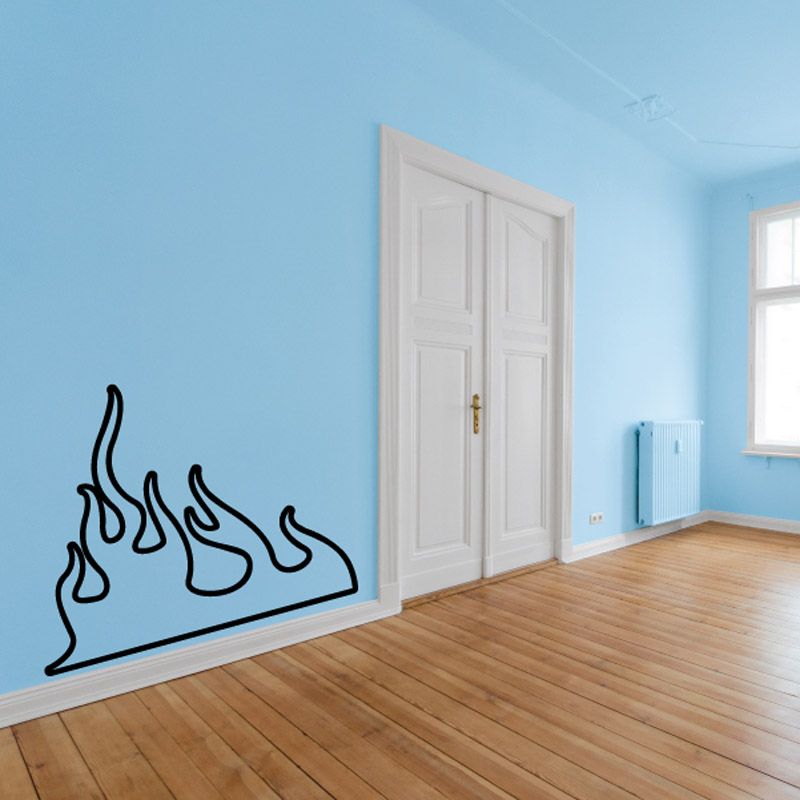 Flat Ghost Flames Car Decal - Vinyl Decal - Wall Decal - CF015 – Vinyl ...
