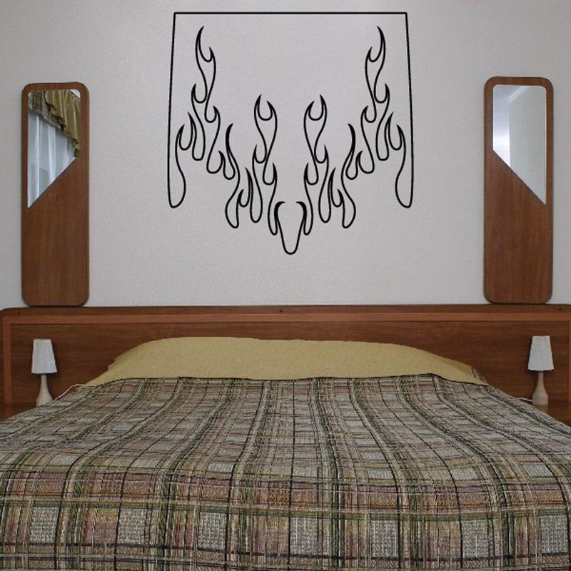 Flat Top Ghost Flames Car Decal - Vinyl Decal - Wall Decal - CF582 ...