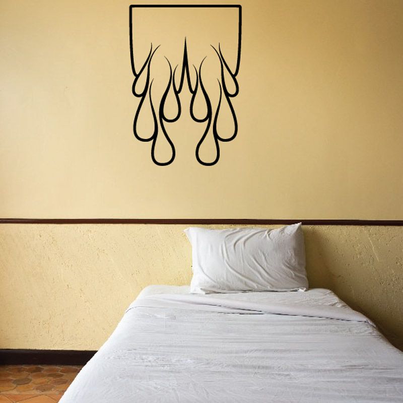 Flat Top Spike Ghost Flames Car Decal - Vinyl Decal - Wall Decal - CF5 ...