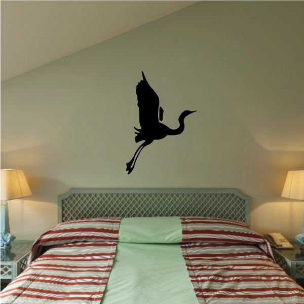 Floating Whooping Crane Decal – Vinyl Disorder