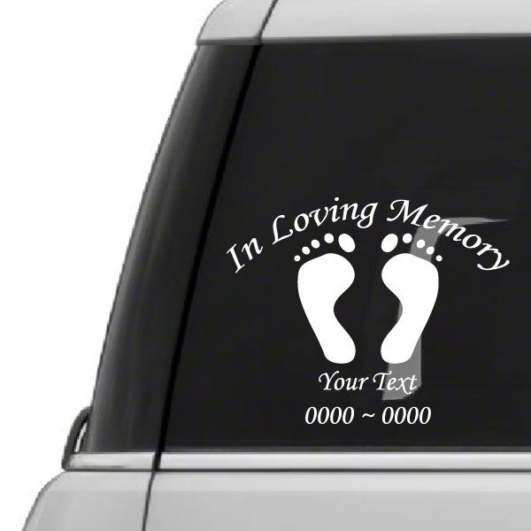 Footprints Custom In Loving Memory Decal – Vinyl Disorder