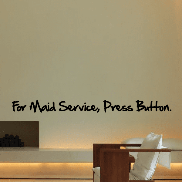 For Maid Service Press Button Wall Decal – Vinyl Disorder