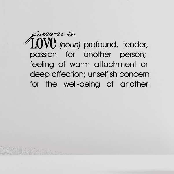 Forever in love Definition Wall Decal – Vinyl Disorder