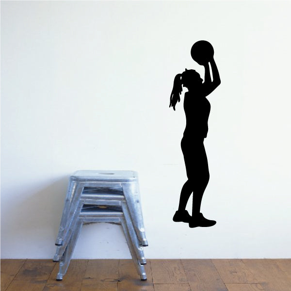Girl Basketball Wall Decal - Vinyl Decal - Car Decal - 019 – Vinyl Disorder