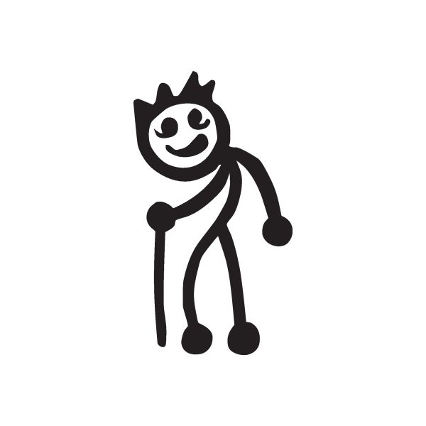 Grandparent with Cane Decal – Vinyl Disorder