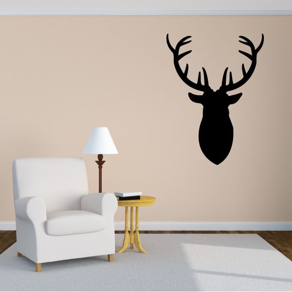Great Elk Head Mounted Silhouette Decal – Vinyl Disorder