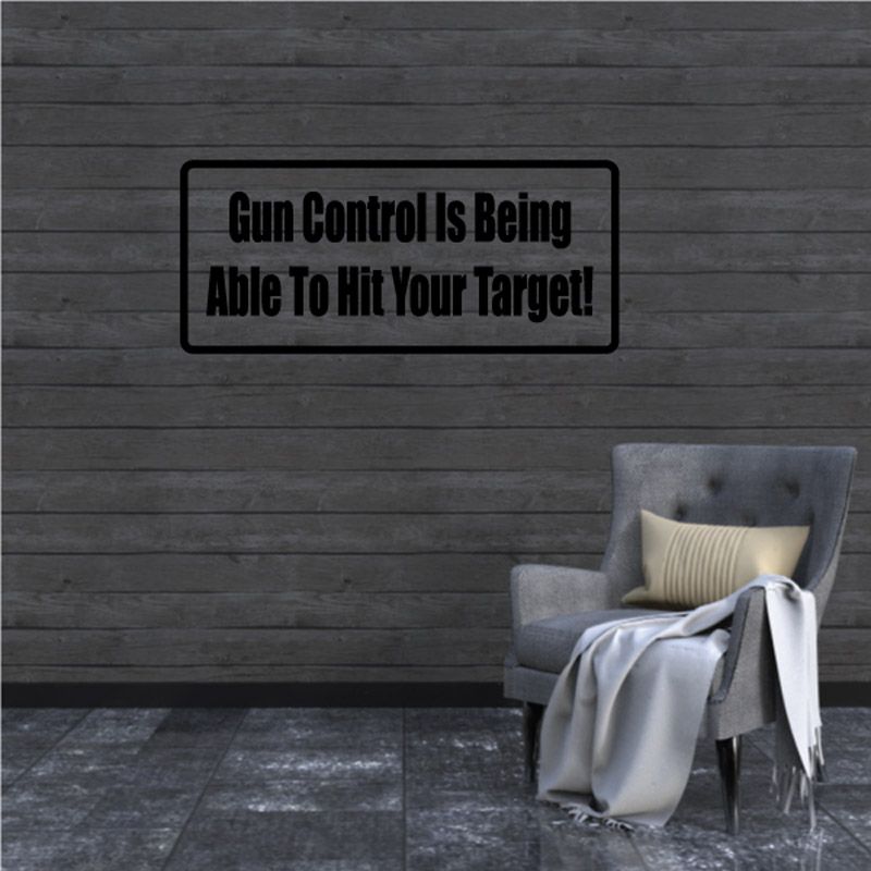 Gun control is being able to hit your target Decal – Vinyl Disorder