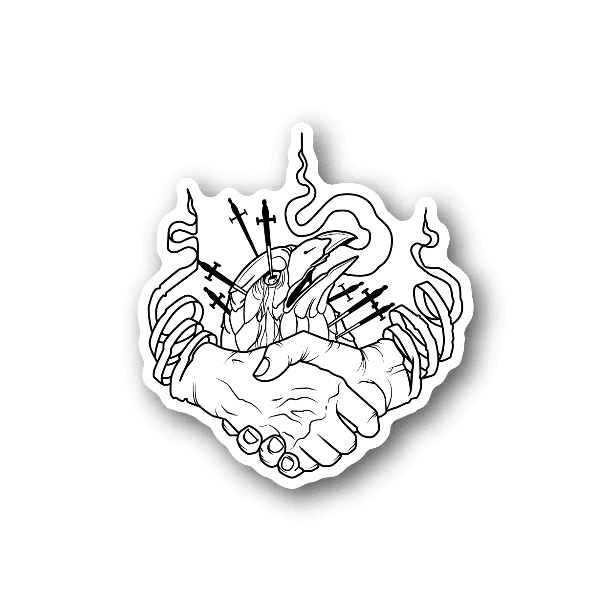 Hand Shake Sticker – Vinyl Disorder