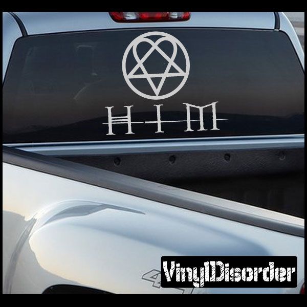 Him Text Under Logo Decal – Vinyl Disorder