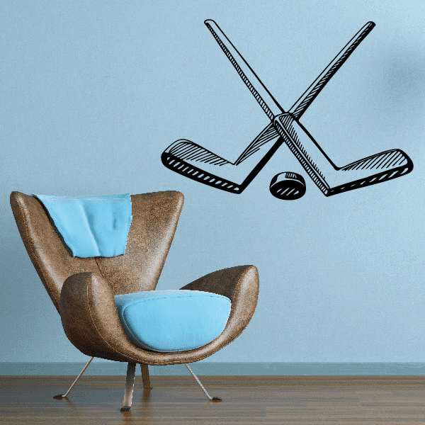 Hockey Two Sticks Player Wall Decal - Vinyl Decal - Car Decal - CDS055 ...