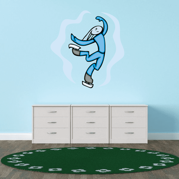 Ice Skating Wall Decal - Vinyl Sticker - Car Sticker - Die Cut Sticker ...