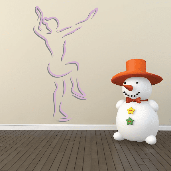 Ice Skating Wall Decal - Vinyl Sticker - Car Sticker - Die Cut Sticker ...