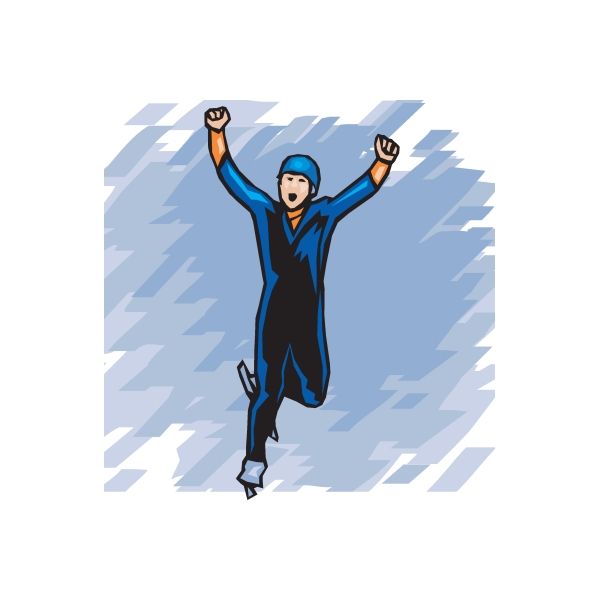 Ice Skating Wall Decal - Vinyl Sticker - Car Sticker - Die Cut Sticker ...