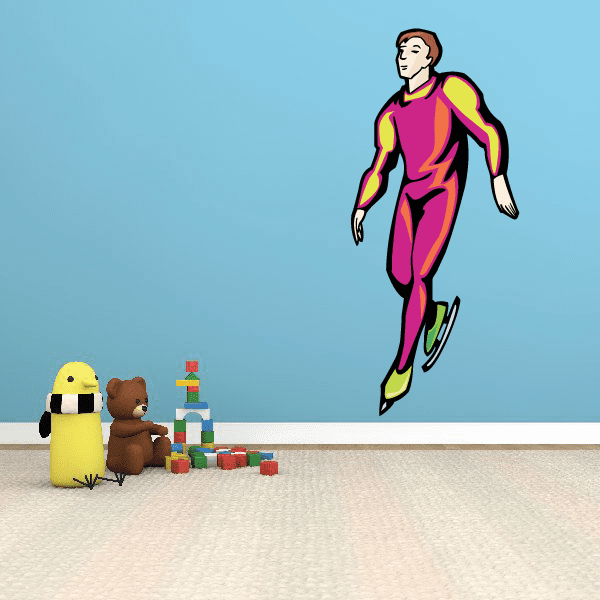 Ice Skating Wall Decal - Vinyl Sticker - Car Sticker - Die Cut Sticker ...