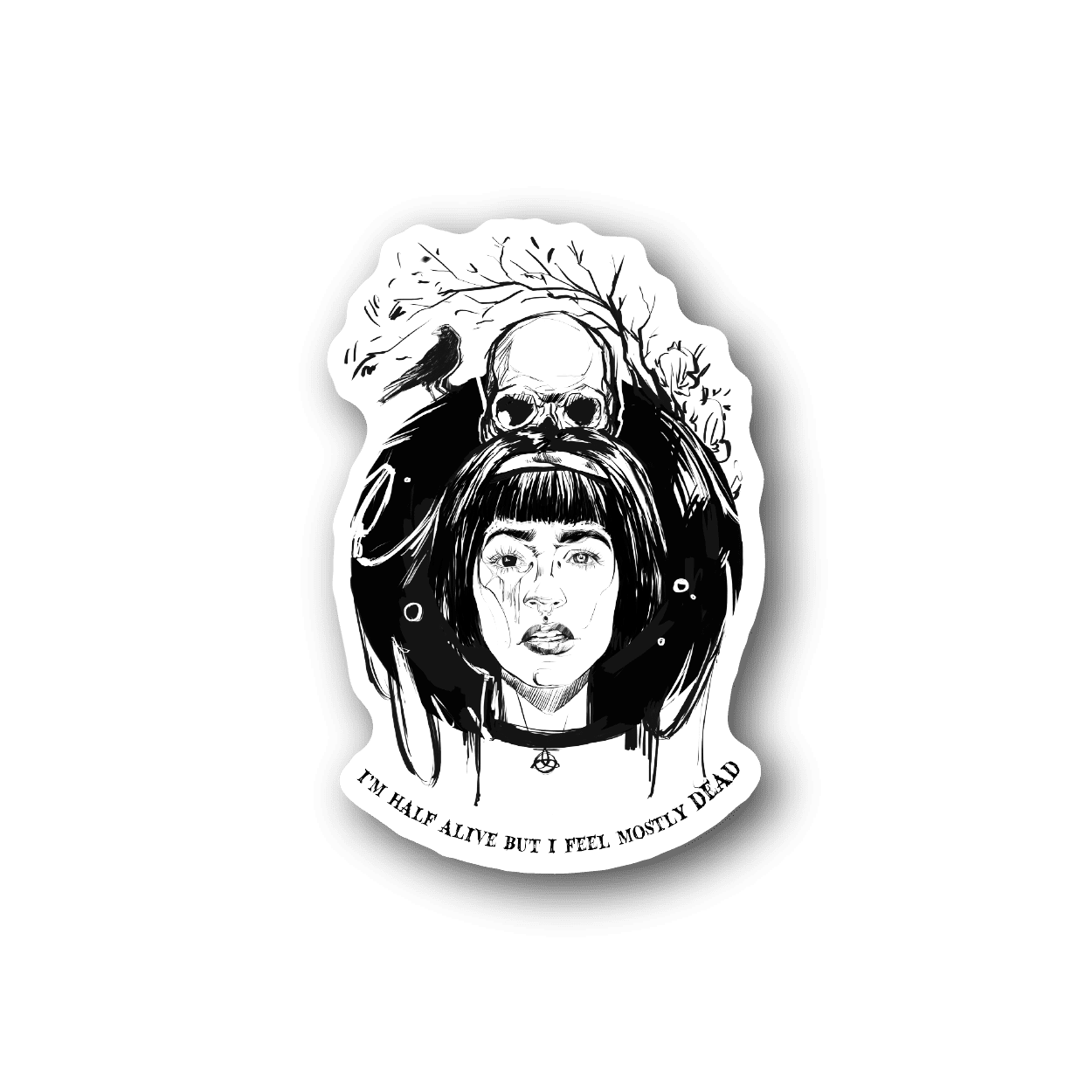 Im Half Alive Goth Sticker – Vinyl Disorder