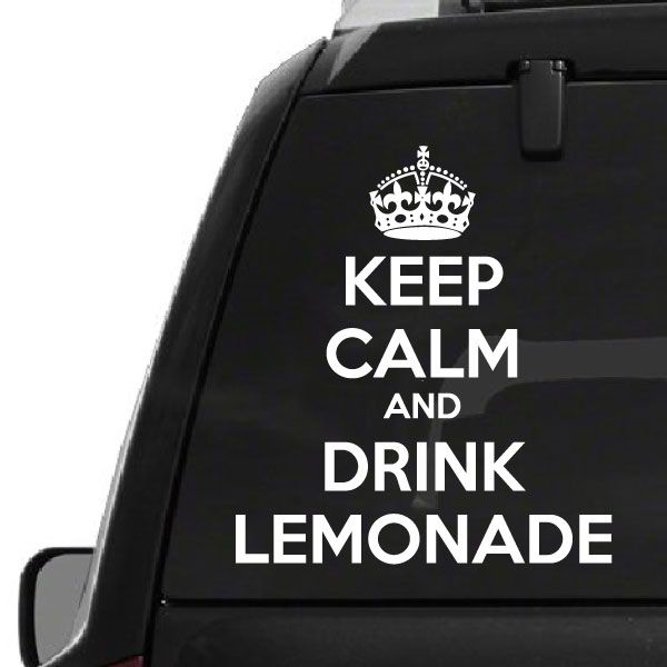 Keep Calm and Drink Lemonade Decal – Vinyl Disorder