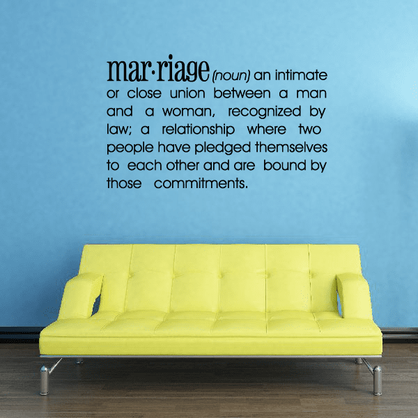 Marriage Definition Wall Decal – Vinyl Disorder