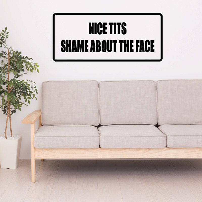 Nice Tits Shame About The Face Decal Vinyl Disorder