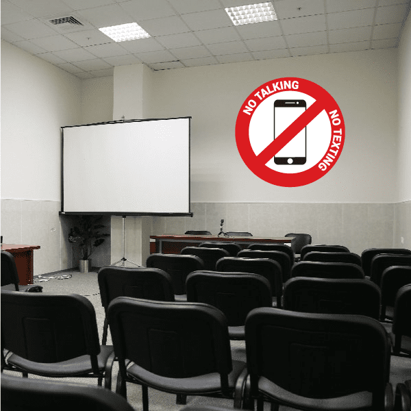 No Smart Phones - No Talking No Texting Sticker – Vinyl Disorder