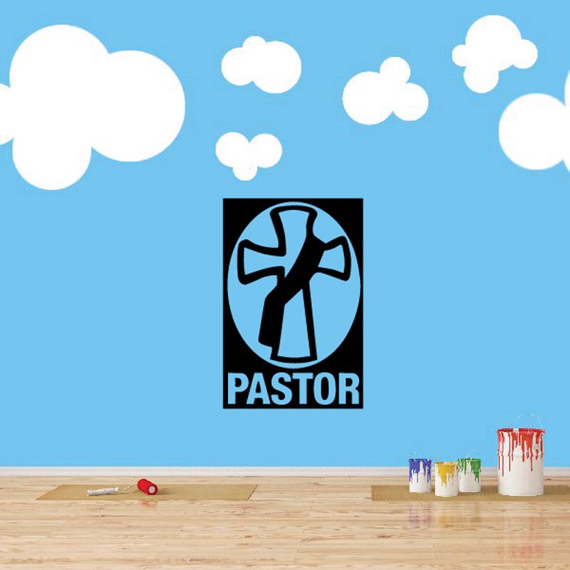 Pastor Cross with Sash Decal – Vinyl Disorder