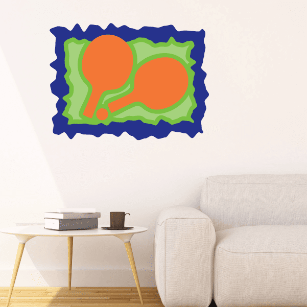 Ping Pong Wall Decal - Vinyl Sticker - Car Sticker - Die Cut Sticker ...