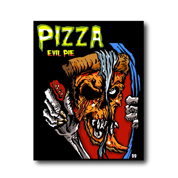Pizza Evil Pie Vinyl Sticker – Vinyl Disorder