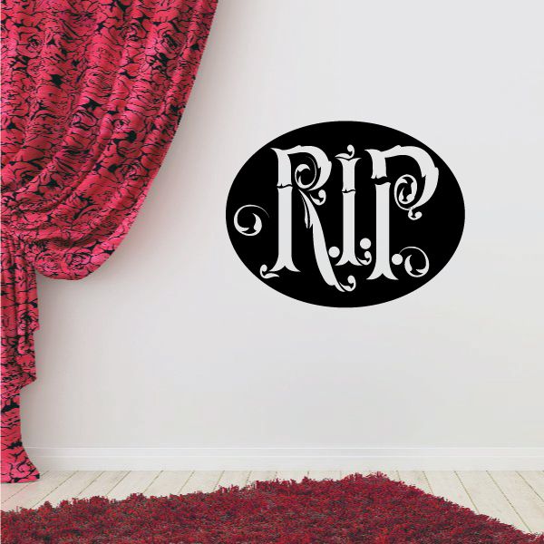 Rest in Peace Oval Decal – Vinyl Disorder