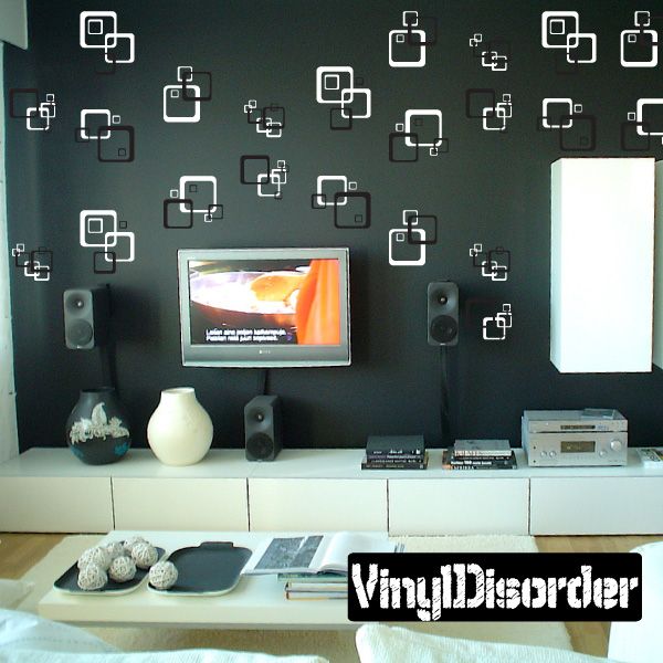 Retro Square Wall Decals Kit – Vinyl Disorder