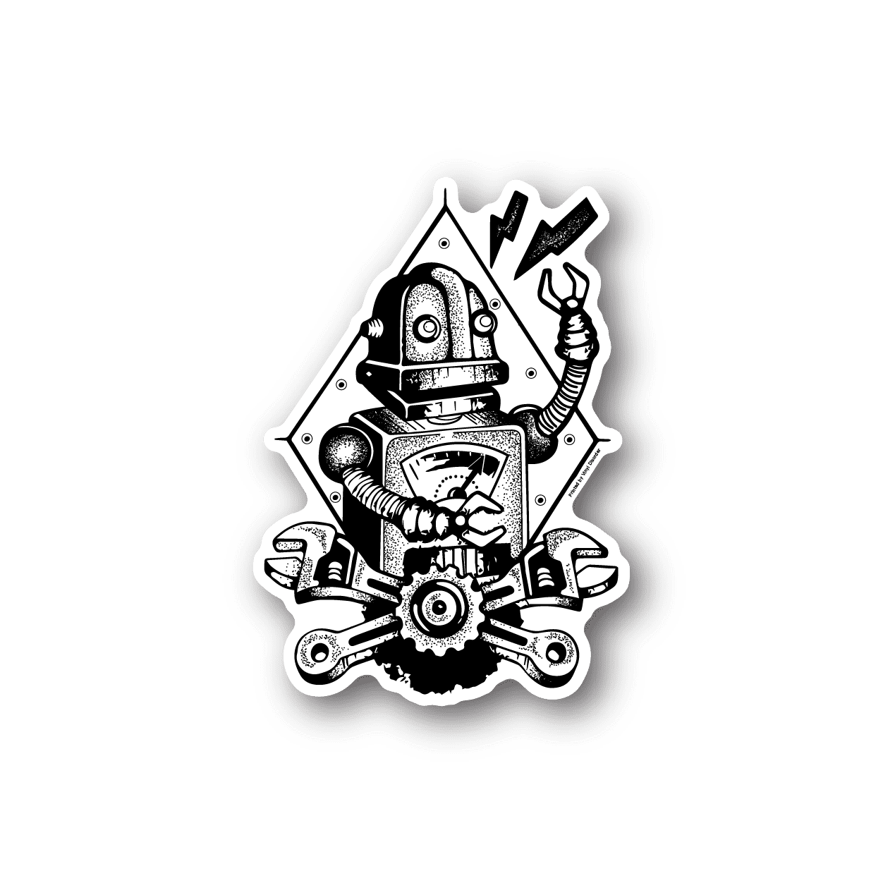 Robot Mechanic Sticker – Vinyl Disorder