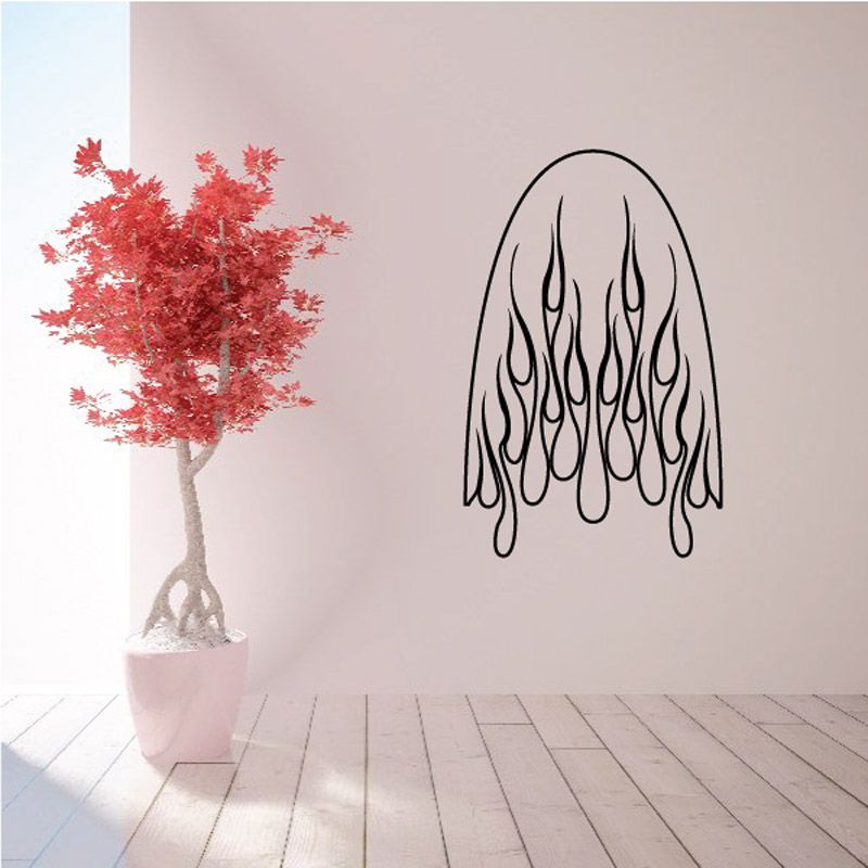 Round Ghost Flames Car Decal - Vinyl Decal - Wall Decal - CF631 – Vinyl ...