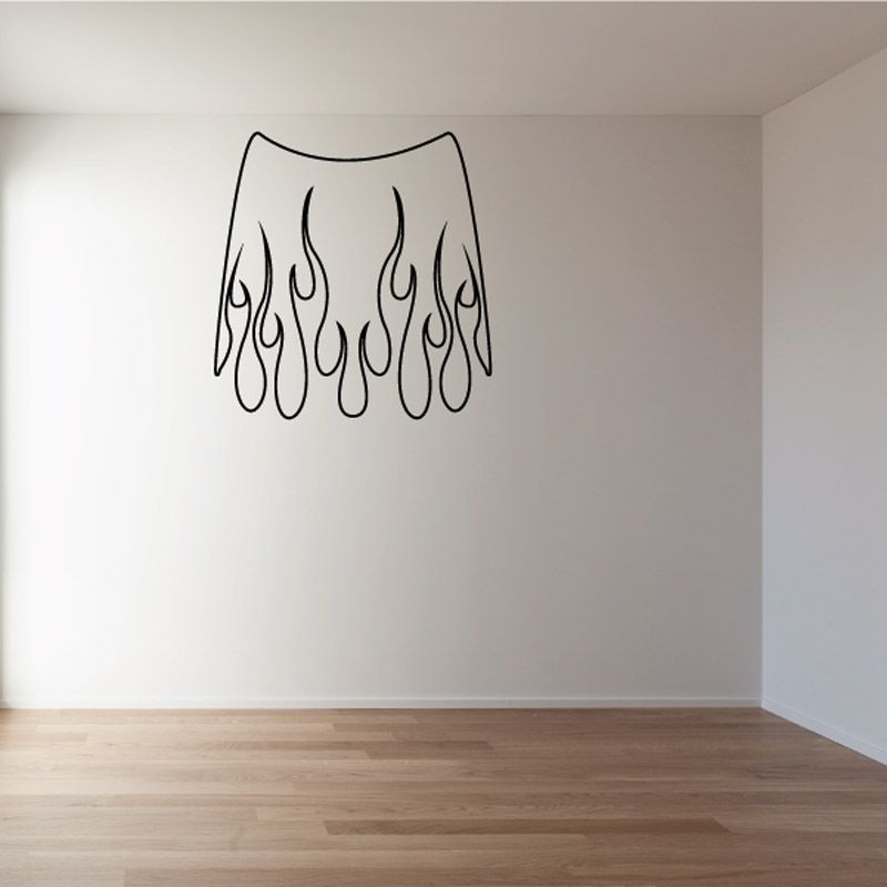 Round Top Ghost Flames Car Decal - Vinyl Decal - Wall Decal - CF569 ...