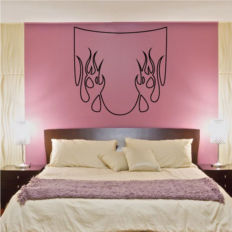 Round Top Ghost Flames Car Decal - Vinyl Decal - Wall Decal - CF587 ...