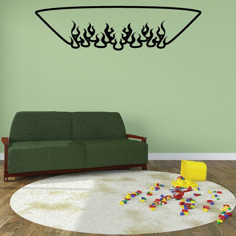 Round Top Ghost Flames Car Decal - Vinyl Decal - Wall Decal - CF638 ...