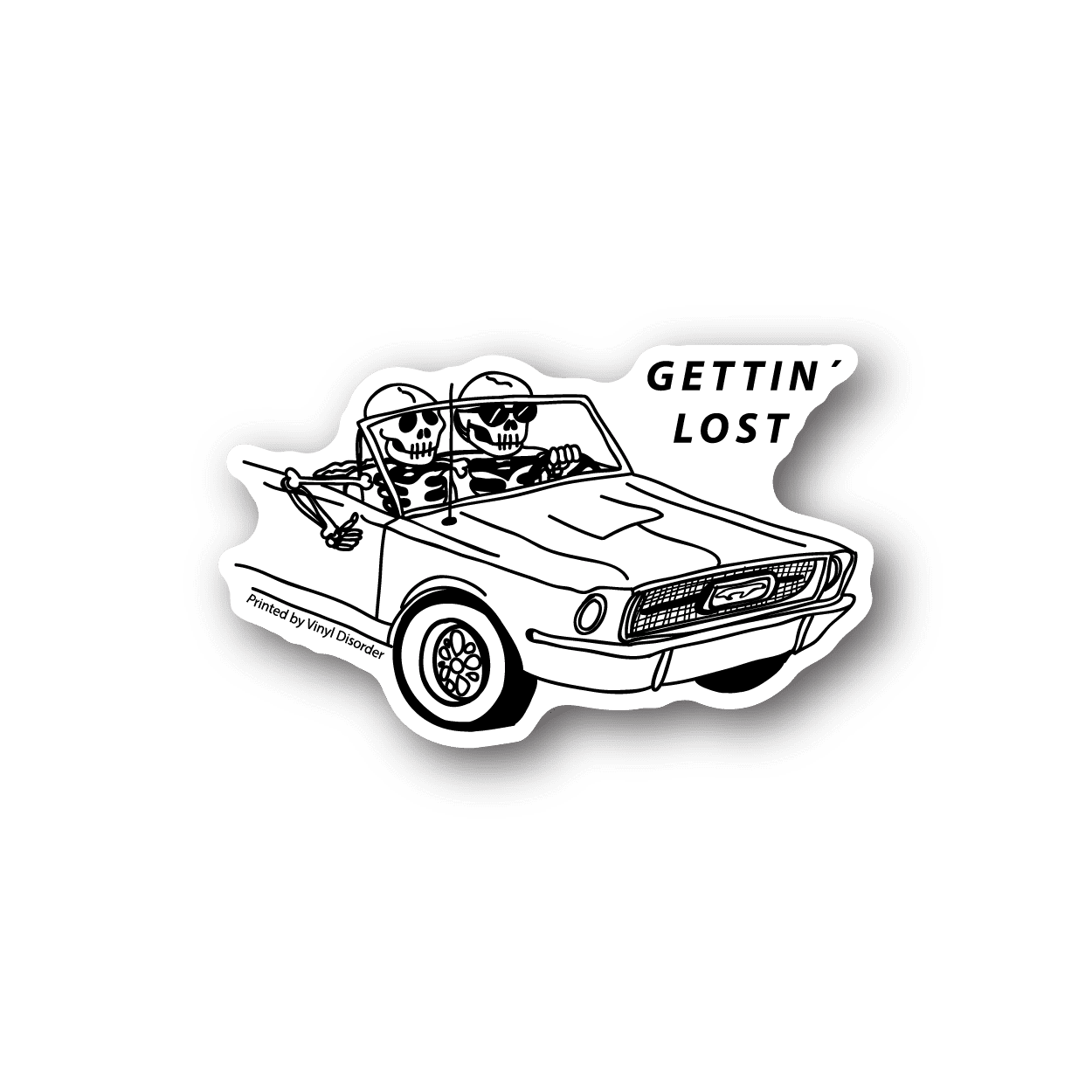 Skeltons Getting Lost Skeleton Sticker – Vinyl Disorder