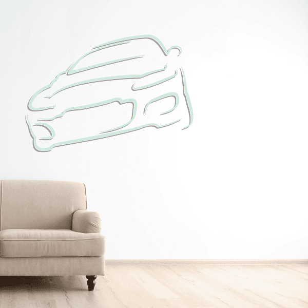 Stock Car Line Drawing Sticker – Vinyl Disorder