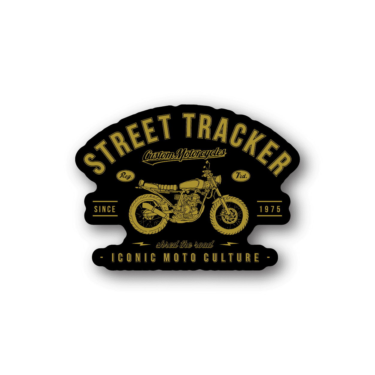Street Tracker Motorcycle Sticker – Vinyl Disorder