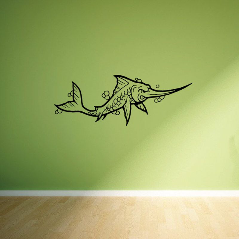 Swordfish Grinning Decal – Vinyl Disorder