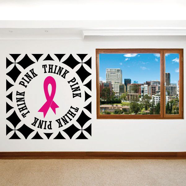 Think Pink Ribbon Patterned Printed Die Cut Decal – Vinyl Disorder