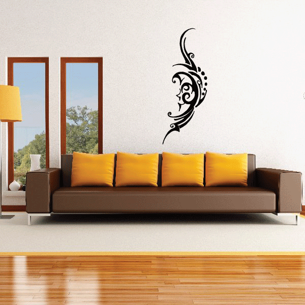 Tribal Crescent Moon Face Decal – Vinyl Disorder