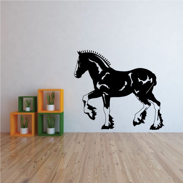 Trotting Shire Horse Decal – Vinyl Disorder