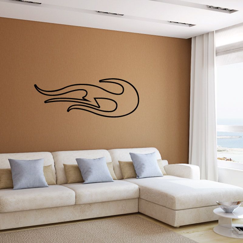 Twisted Fireball Ghost Flames Car Decal - Vinyl Decal - Wall Decal - C ...