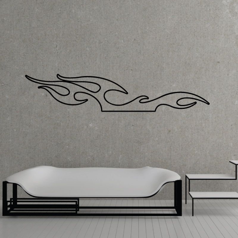 Twisted Flat Ghost Flames Car Decal - Vinyl Decal - Wall Decal - CF113 ...