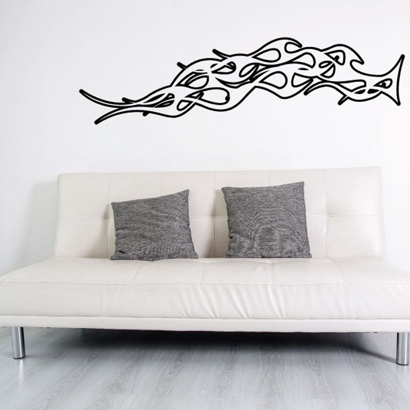 Twisted Flat Side Ghost Flames Car Decal - Vinyl Decal - Wall Decal ...