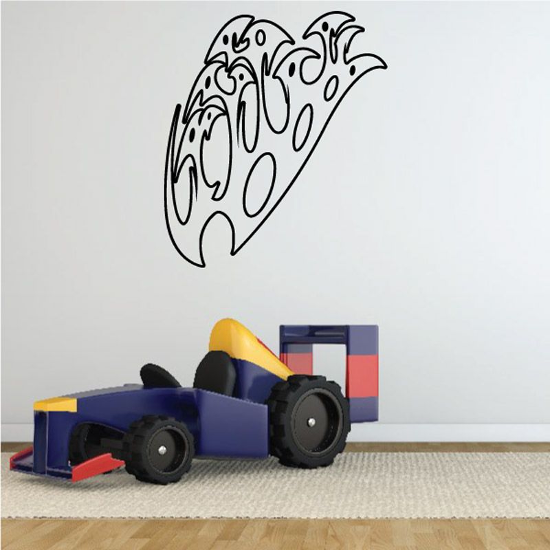 Twisted Ghost Flames Car Decal - Vinyl Decal - Wall Decal - CF504 ...