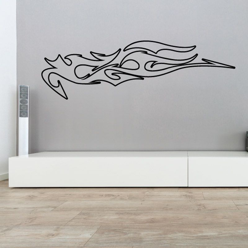Twisted Spikes Ghost Flames Car Decal - Vinyl Decal - Wall Decal - CF2 ...