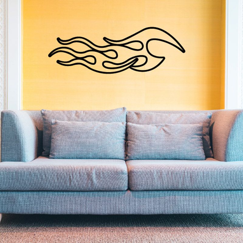 Twisted Spikes Ghost Flames Car Decal - Vinyl Decal - Wall Decal - CF2 ...