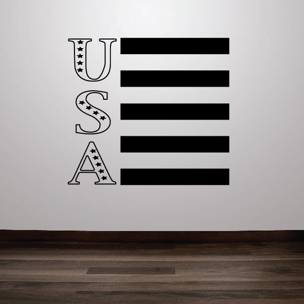 Vertical America Flag USA Wall Decal – Vinyl Disorder