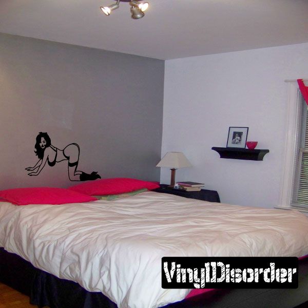 Woman in Lingerie with Garter Decal – Vinyl Disorder